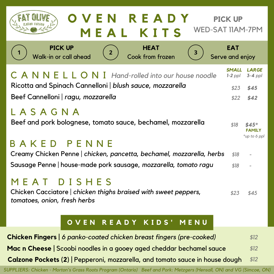 Takeout Menu - Fat Olive